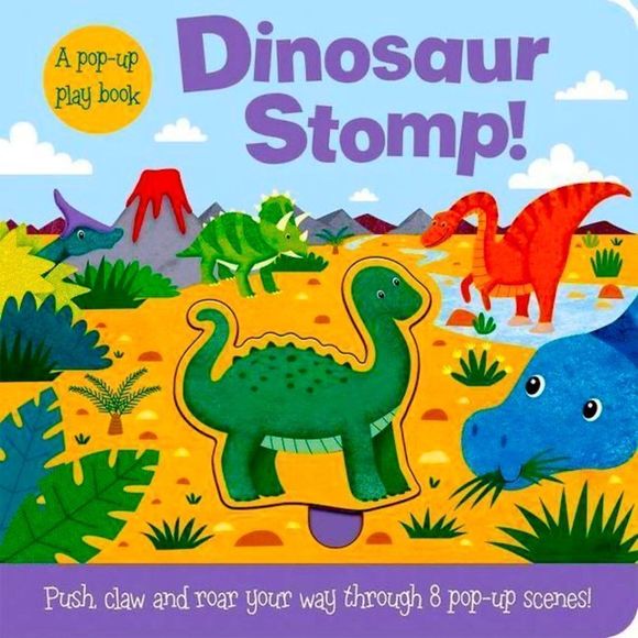 Other | Dinosaur Stomp Push And Play Board Book | Poshmark